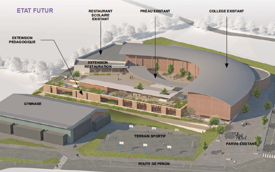 Chantier de réhabilitation et d'extension du collège le Paruthiol de ...
